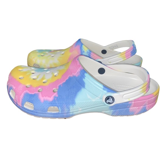 CROCS | Shoes | Crocs Adult Classic Tie Dye Clogs Pastel Tie Dye Mens 3 ...